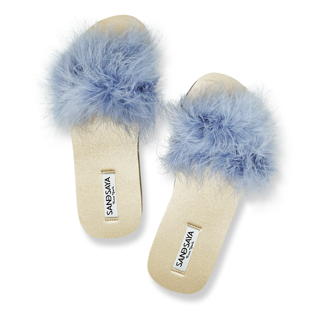 【JP】Gray Feather Flat-Japan Stock |【公式】Sand by Saya Japan(サンド バイ サヤ ジャパン)